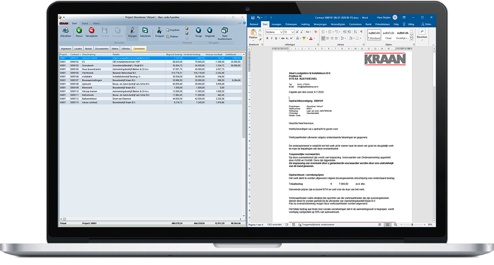 Inkoop software voor de bouw | kraan